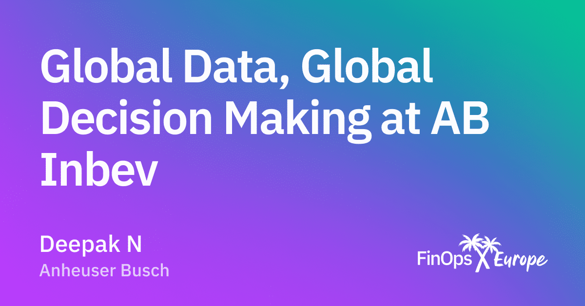 Global Data: Global Decision Making at AB InBev